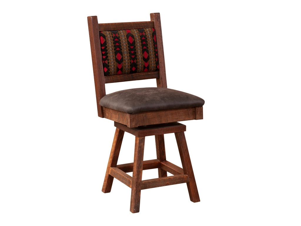 Barnwood Colonial Swivel Counter Stool | Retreat Home Furniture