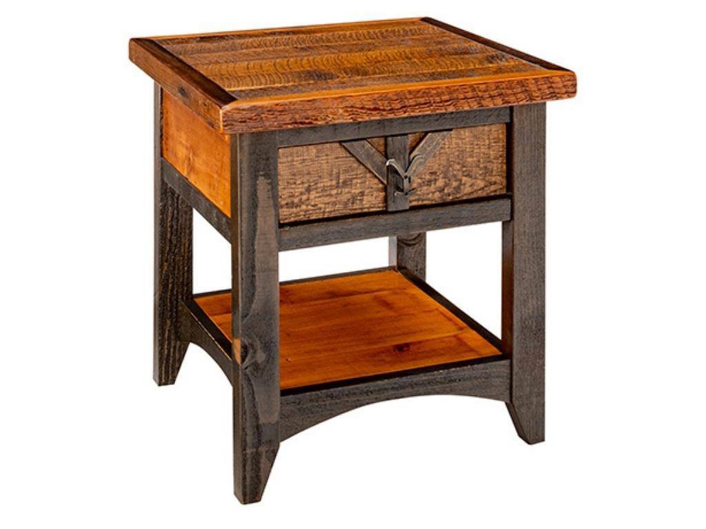 Yellowstone Dutton 1-Drawer Side Table with Shelf | Retreat Home Furniture