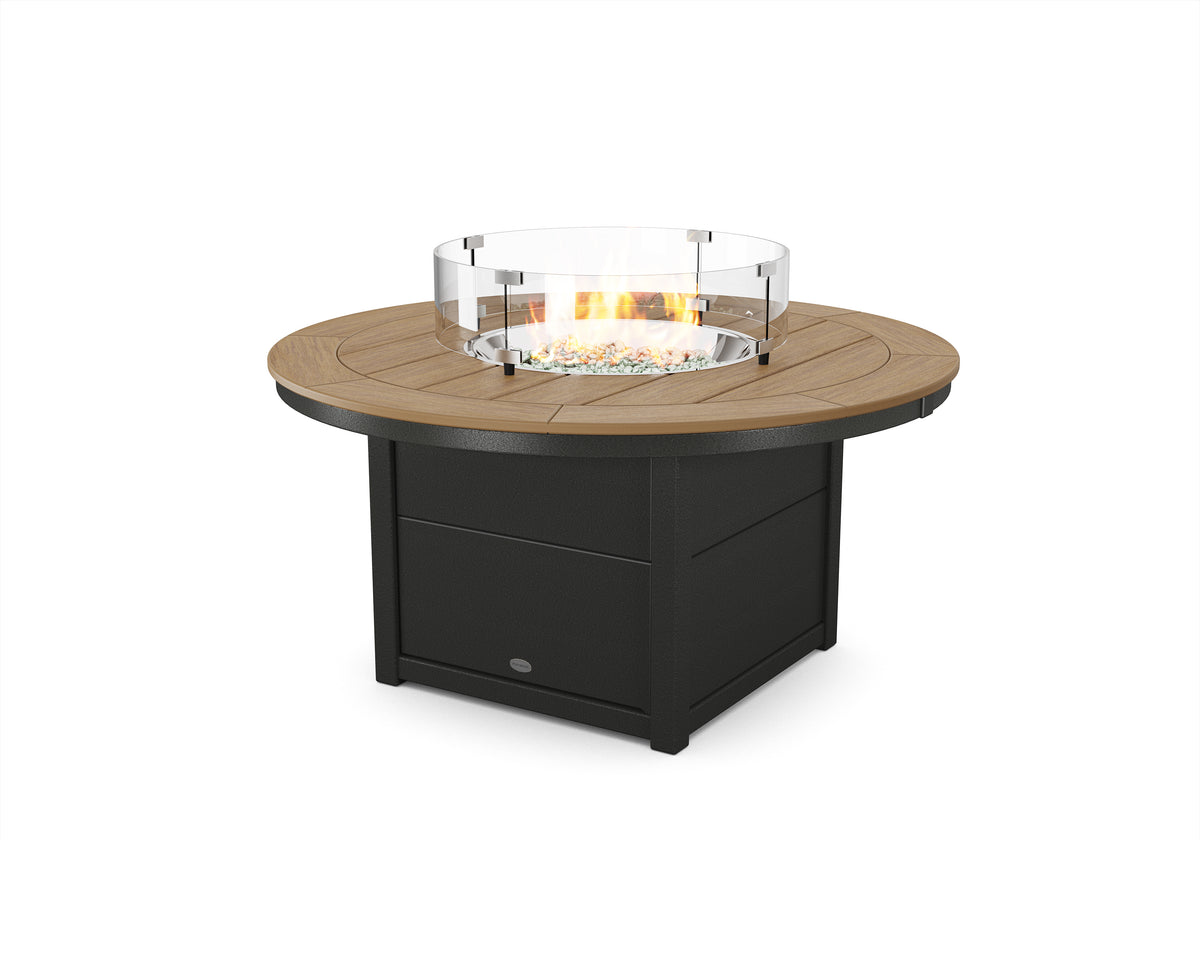 POLYWOOD Round 48" Fire Pit Table | Select Accents – Outdoor Fire Pit ...